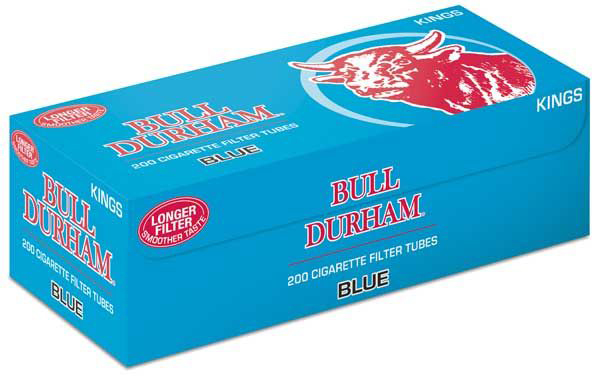 Bull Durham Cigarette Tubes Blue King Size 200ct | BuyPipeTobacco.com