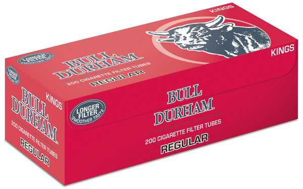 Bull Durham Cigarette Tubes Regular King Size 200ct | BuyPipeTobacco.com